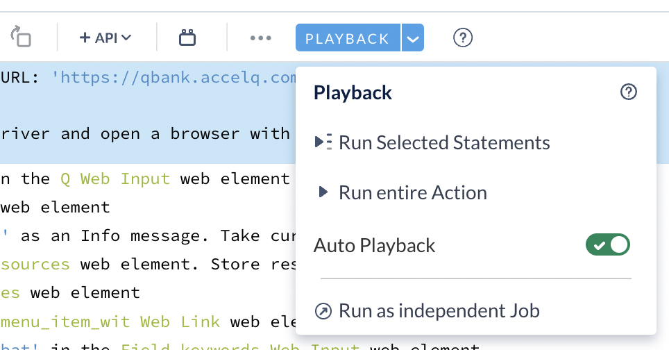 Working with Logic Recorder – ACCELQ