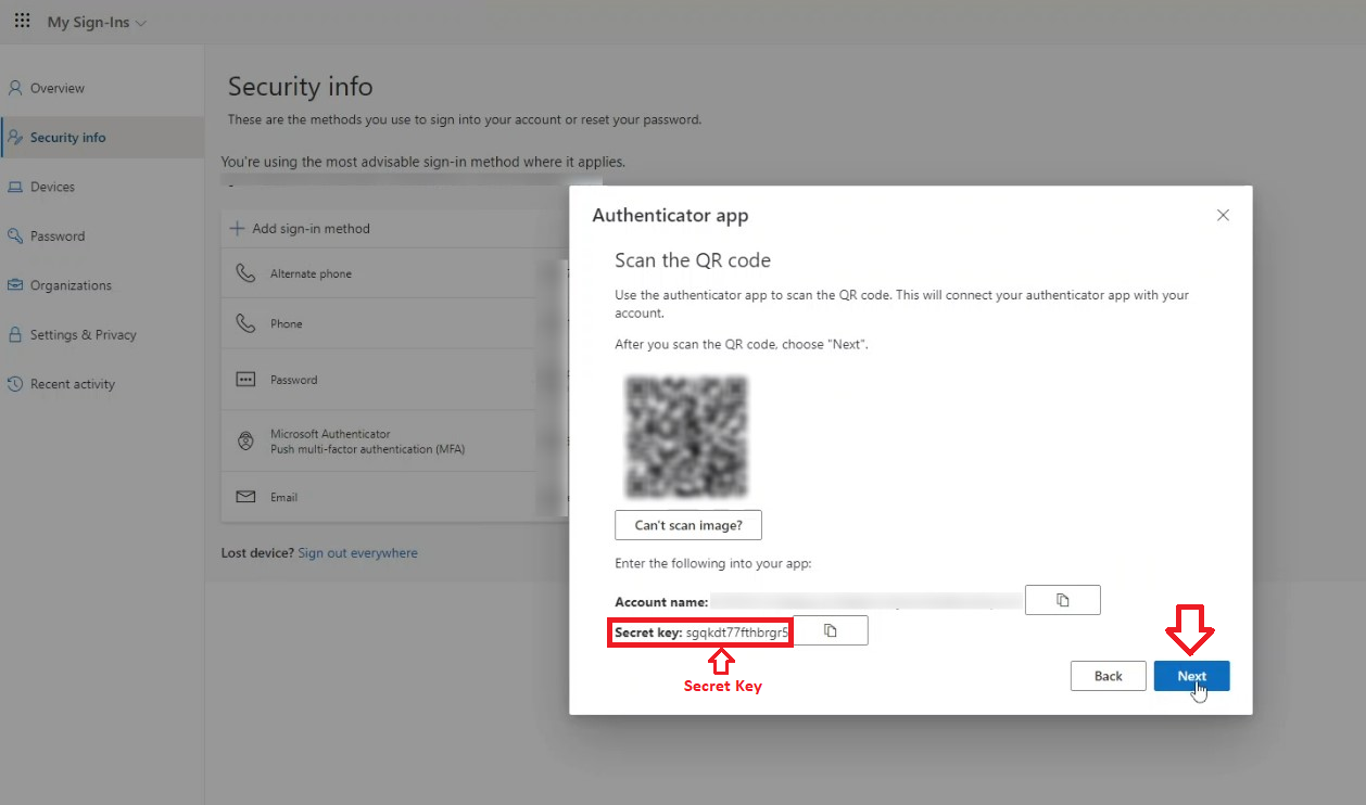 Microsoft Mfa Enabled Applications Automated Login With Security Code In Action Logic Accelq 