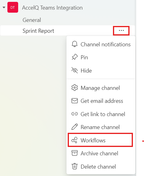 Create a Webhook URL for a Microsoft Teams channel – ACCELQ